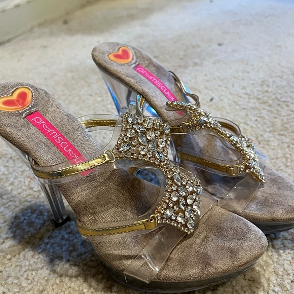 Shoes | Gold Detailed Heels | Poshmark